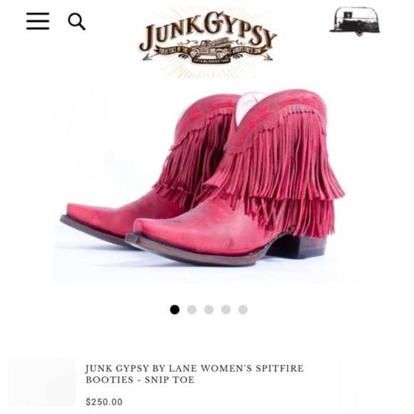 junk gypsy | Shoes | Junk Gypsy Spitfire Red Fringe Ankle Booties ...